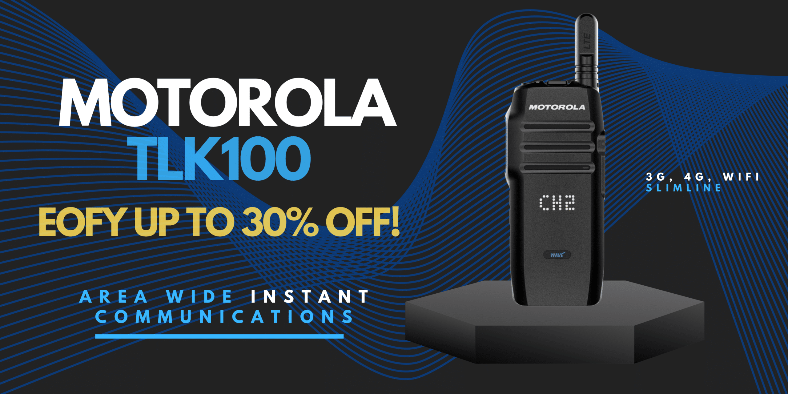 FREE Hardware Motorola TLK100 Two Way Radios & Walkie Talkies Online | Digicom Wireless